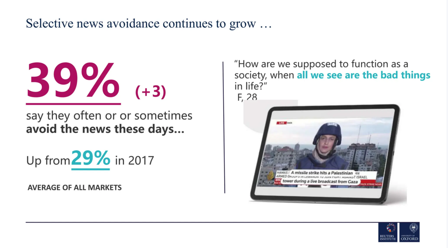 How newsrooms are countering news avoidance by offering uplifting ...